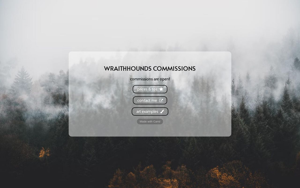 wraithhounds' commissions